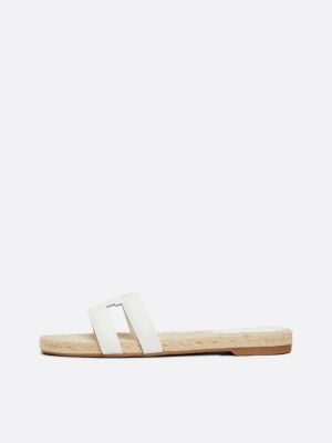 Espadrille Sandale aus Leder mit TH Monogramm