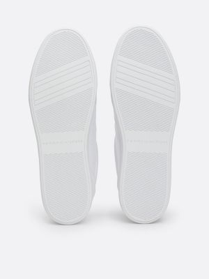 Essential Th Monogram Ledersneaker Weiß Tommy Hilfiger