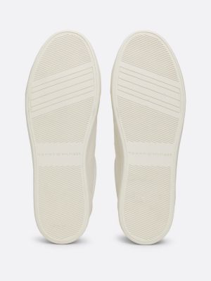 Leather Th Monogram Trainers Beige Tommy Hilfiger
