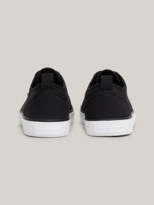 Enamel Flag Canvas Trainers Black Tommy Hilfiger