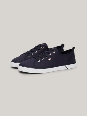 Enamel Flag Canvas Trainers Blue Tommy Hilfiger