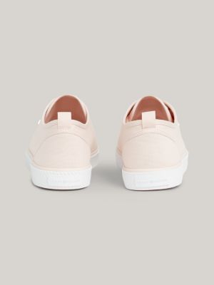 Enamel Flag Canvas Trainers Pink Tommy Hilfiger