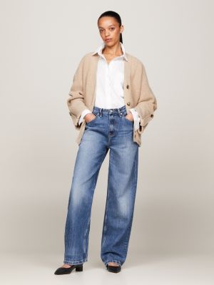 Leren Pump Met Spitse Neus En Th Monogram Zwart Tommy Hilfiger