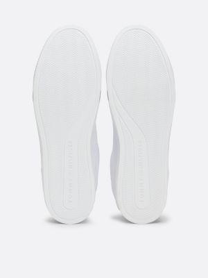 Sneaker Met Doorgestikte Signature Streep Wit Tommy Hilfiger
