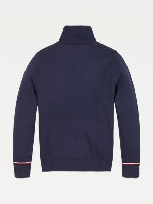 Pull Essential à Col Roulé Bleu Tommy Hilfiger