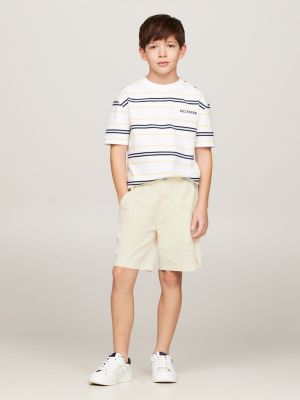 Pull On Relaxed Short Met Monotype Logo Beige Tommy Hilfiger