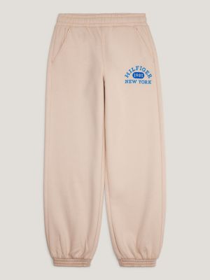 Varsity Relaxed Fit Jogginghose Mit Logo Beige Tommy Hilfiger