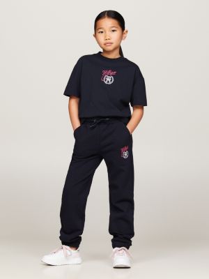 T Shirt Met Th Monogram En Scriptlogo Blauw Tommy Hilfiger