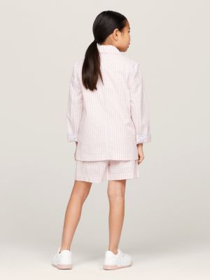 Gingham Check Relaxed Blazer Pink Tommy Hilfiger