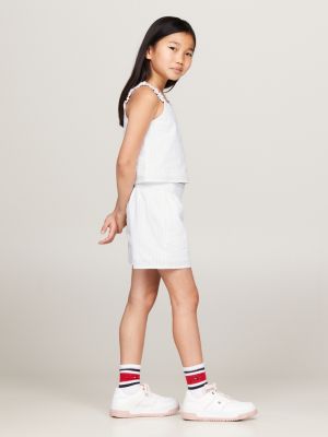 Seersucker Gingham Relaxed Fit Shorts White Tommy Hilfiger
