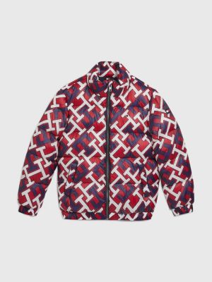TH Monogram Dual Gender Print Puffer Jacket | WHITE | Tommy Hilfiger