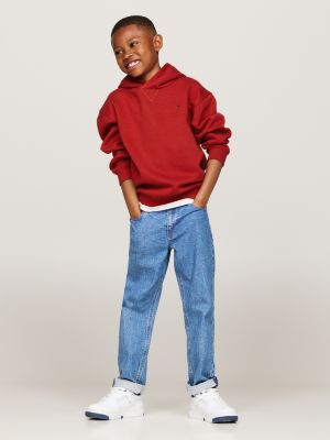 Essential Fleece Hoodie Mit Flag Rot Tommy Hilfiger