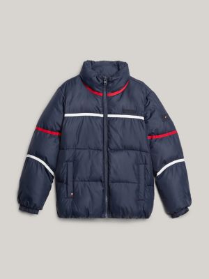 Stripe Relaxed Fit Padded Jacket Blue Tommy Hilfiger