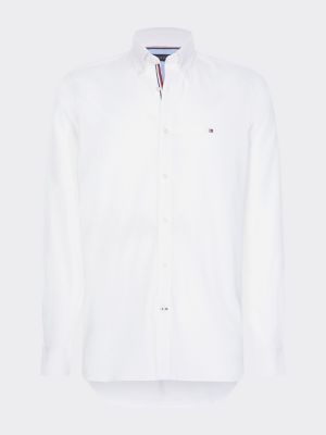 Th Flex Slim Fit Hemd Weiß Tommy Hilfiger