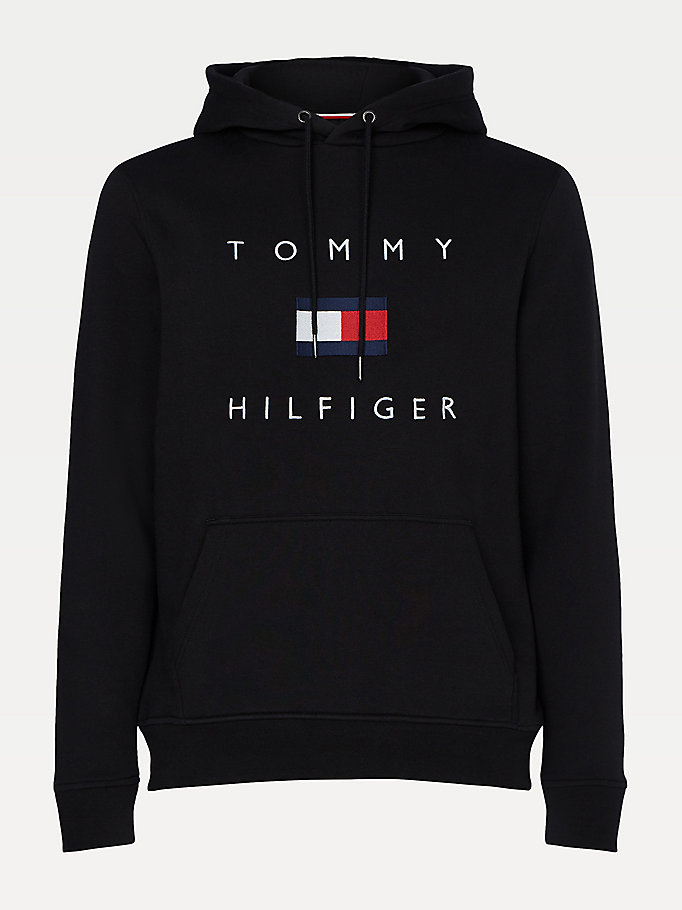 Sudadera Big & Tall con capucha y logo bordado | NEGRO | Tommy Hilfiger Sudadera Big & Tall con capucha y logo bordado | NEGRO | Tommy Hilfiger