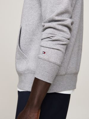 Quarter Zip Mock Turtleneck Sweatshirt Grey Tommy Hilfiger