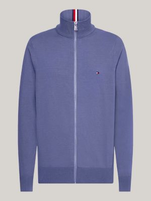1985 Trui Met Rits Blauw Tommy Hilfiger