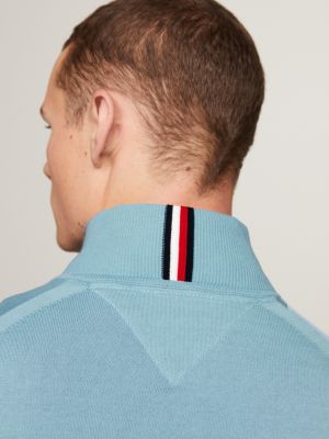 1985 Trui Met Rits Blauw Tommy Hilfiger