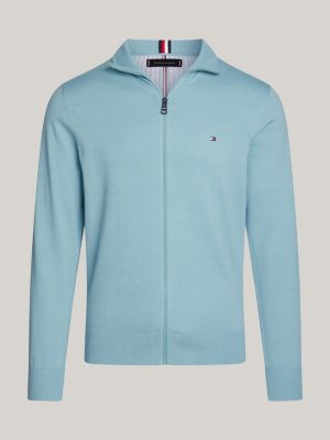 1985 Trui Met Rits Blauw Tommy Hilfiger