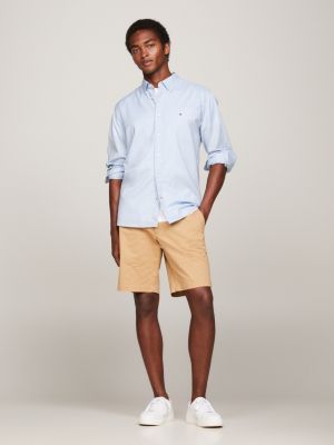 Th Flex Popeline Hemd Mit Bio Baumwolle Blau Tommy Hilfiger