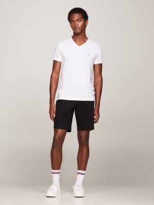 T Shirt Mit V Ausschnitt Weiß Tommy Hilfiger