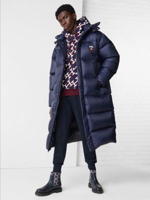 TH Monogram Zero Gravity Maxi-Parka mit Recycling-Daunen | BLAU | Tommy ...