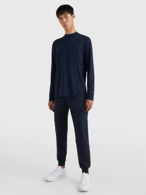 Longsleeve Met Hoge Hals Blauw Tommy Hilfiger