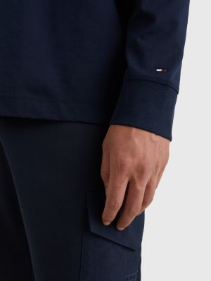 Longsleeve Met Hoge Hals Blauw Tommy Hilfiger