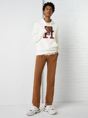 Th Monogram Hoodie Mit Applikation Weiß Tommy Hilfiger