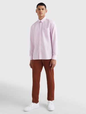 Bold Stripe Regular Fit Shirt Red Tommy Hilfiger