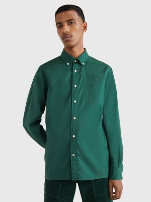 Camicia Regular Fit Con Colletto Button Down Verde Tommy Hilfiger