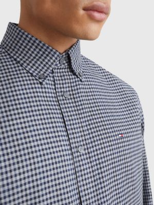 Camicia Regular Fit In Flanella A Quadri Blu Tommy Hilfiger