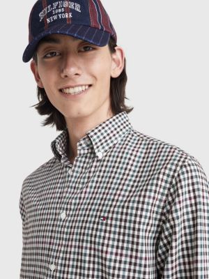 Tattersall Check Regular Fit Shirt White Tommy Hilfiger