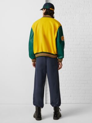 Crest Cashmere Blend Varsity Jacket Yellow Tommy Hilfiger
