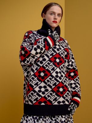 Th X Richard Quinn Monogram Jumper Blue Tommy Hilfiger