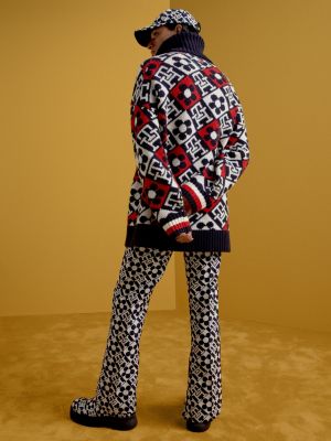 Th X Richard Quinn Pullover Mit Monogramm Blau Tommy Hilfiger