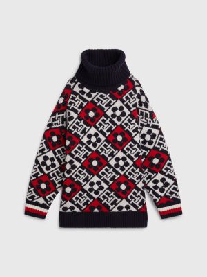 Th X Richard Quinn Pullover Mit Monogramm Blau Tommy Hilfiger