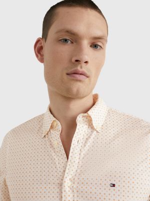 Camicia Slim Fit In Popeline Bianco Tommy Hilfiger