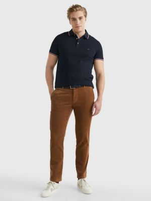 1985 Slim Fit Polo Met Streep Blauw Tommy Hilfiger