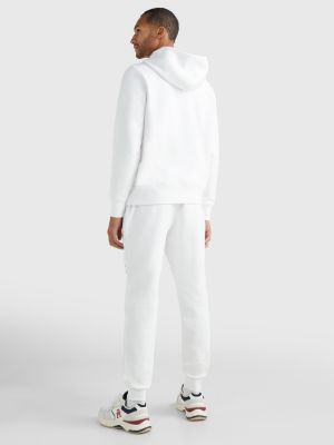 Flex Fleece Trainingspak Met Logo Wit Tommy Hilfiger