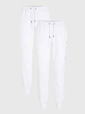 Flex Fleece Logo Tracksuit White Tommy Hilfiger