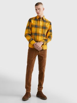 Sopracamicia Relaxed Fit A Quadri Tartan Giallo Tommy Hilfiger