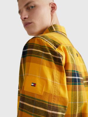 Sopracamicia Relaxed Fit A Quadri Tartan Giallo Tommy Hilfiger