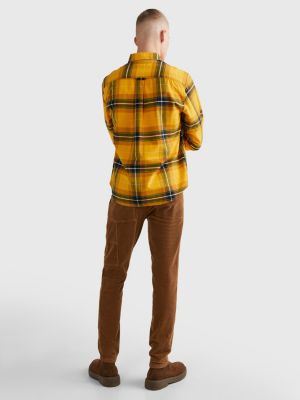 Sopracamicia Relaxed Fit A Quadri Tartan Giallo Tommy Hilfiger