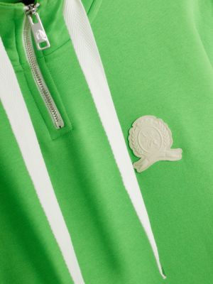 Sweatshirt Mit Tunnelzug Und Wappen GrÜn Tommy Hilfiger