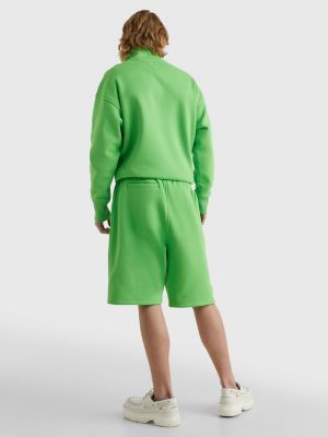 Sweat Shorts Aus Fleece Mit Wappen GrÜn Tommy Hilfiger