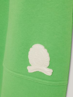 Sweat Shorts Aus Fleece Mit Wappen GrÜn Tommy Hilfiger