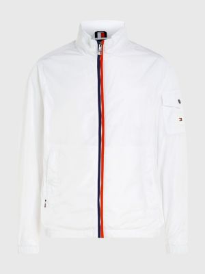 Packable Logo Zip Thru Regatta Jacket White Tommy Hilfiger