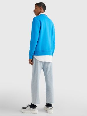 Flex Fleece Sweatshirt Met Monogram Blauw Tommy Hilfiger