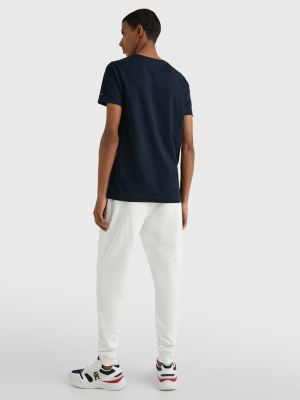 Camiseta De Corte Slim Con Logo Azul Tommy Hilfiger